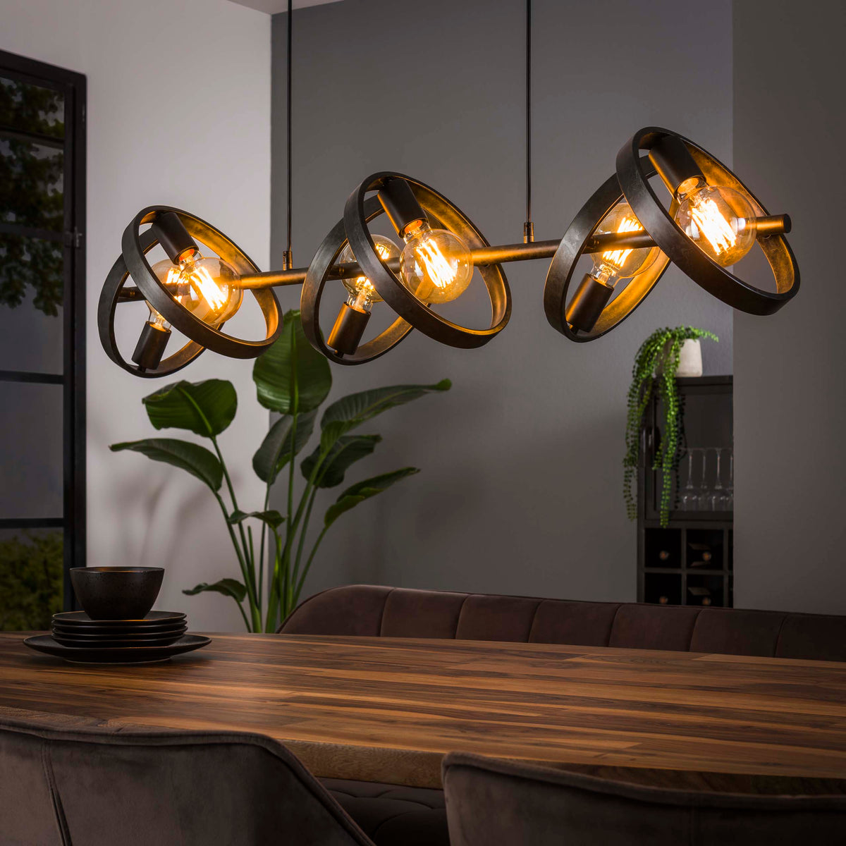 Hanglamp Hover 6L - Beige — De Meubelhunter